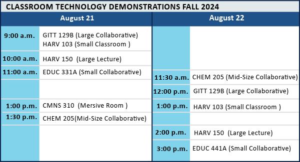 Back to School Classroom Technology Demonstrations | Office of the ...